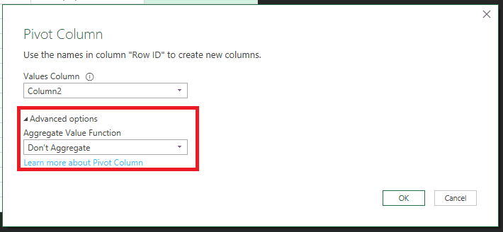 Remove the Index Column